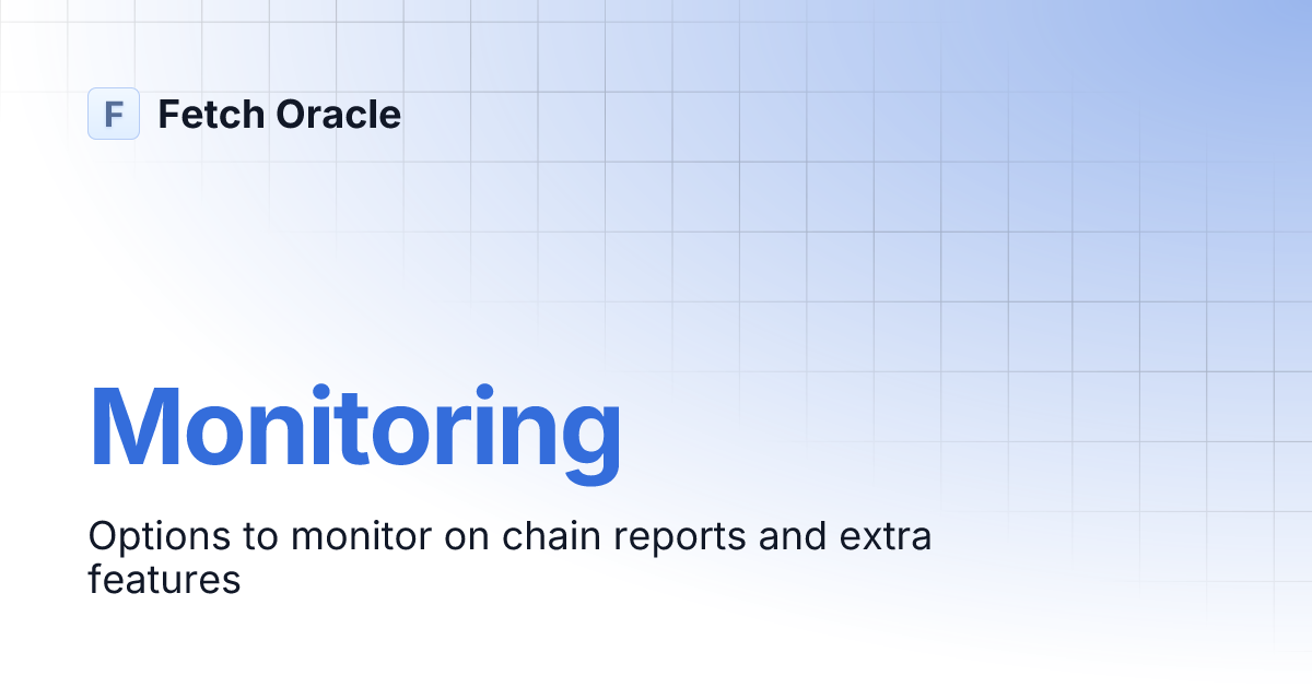 Monitoring | Fetch Oracle